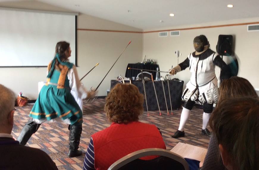 Teaching swordplay - Lizzi Tremayne Author
